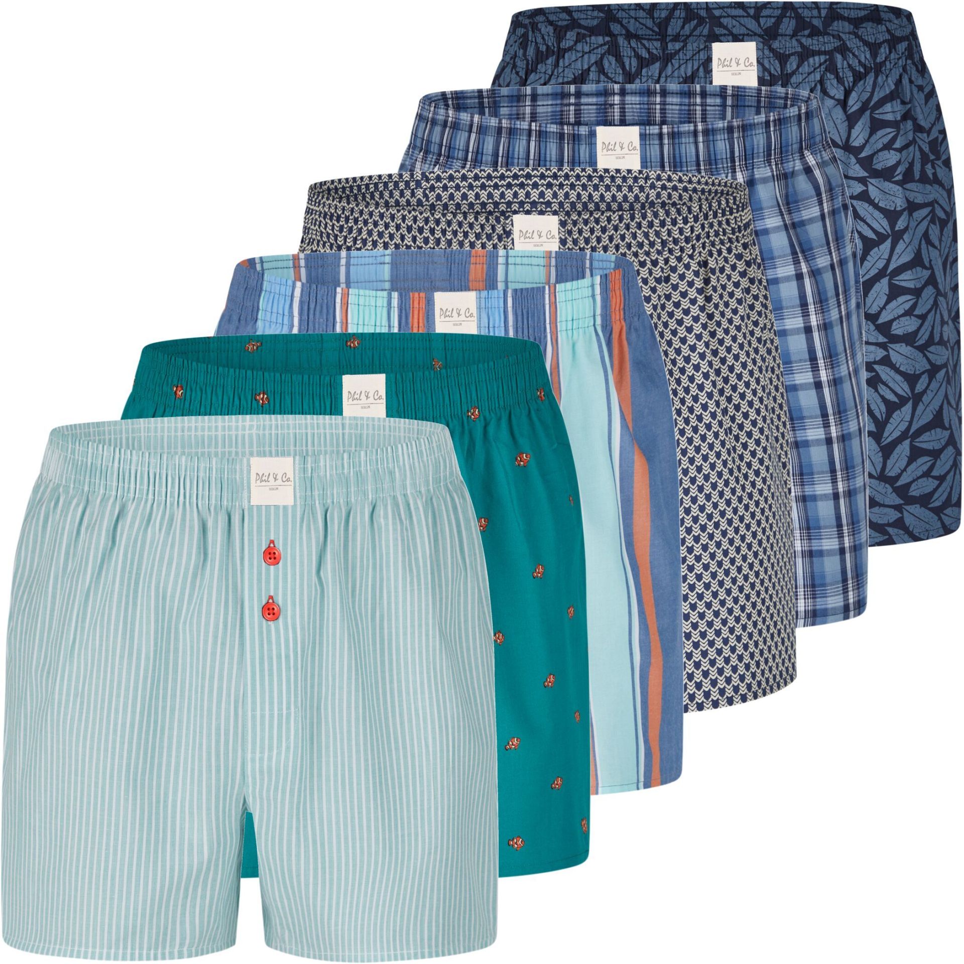 Men's Wide Boxer 6-Pack Design 724d | XL | buy online | Phil & Co. Berlin
